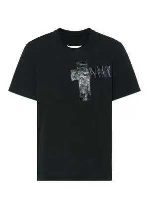 MAISON MARGIELA Taped T-shirt With Transparent Detail For - Nero