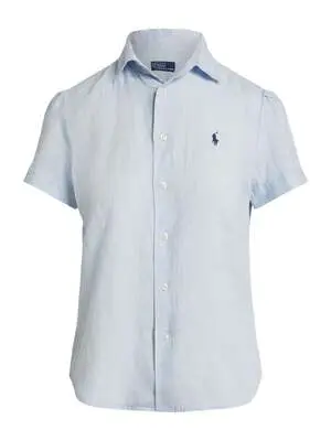 Ralph Lauren Striped Linen Button-up Shirt - Navy