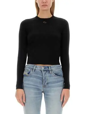 DIESEL® Wool-cashmere Blend T-shirt - Black