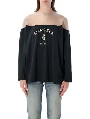 MAISON MARGIELA Margie" Logo T-shirt - Black