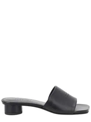 MAISON MARGIELA Leather Block Heel Sandals - Black