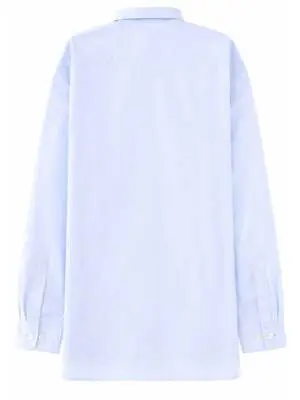 Dries Van Noten Cotton Long Sleeve Button-up Shirt - Azure
