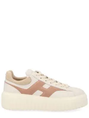 Hogan H-stripes Leather Sneakers - Beige