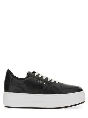 Hogan Skyscraper Platform Leather Sneakers - Black
