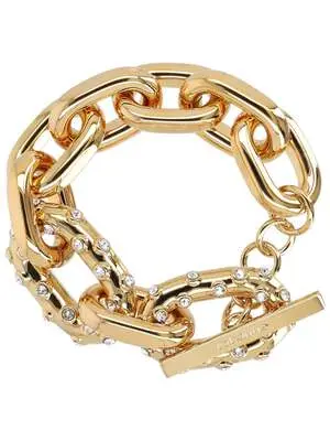 Rabanne Plated Crystal Embellished Link Bracelet - Gold