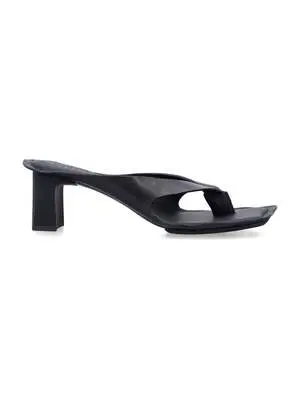 MAISON MARGIELA Mini Anatomic Thong Sandals 6 Cm Block Heel - Black