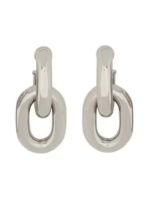 Rabanne Xl Link Double Hoop Earrings - Silver