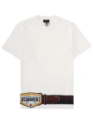 Dsquared2 Graphic Print Cotton T-shirt - White