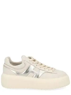 Hogan HOGAN Platform Lace-up Sneakers With Glitter Detailing Multicolour