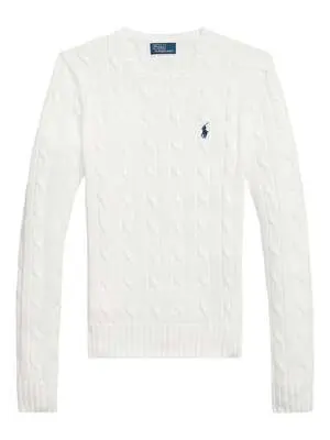Polo Ralph Lauren Cable Knit Crew Neck Sweater - Bianco