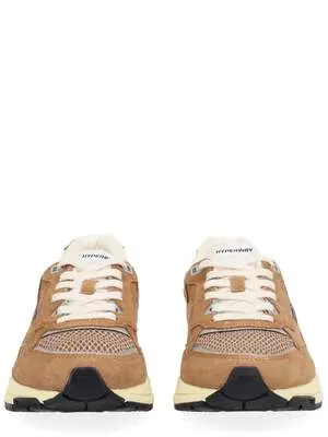 AUTRY AUTRY Low-Top Mesh And Suede Sneakers Brown