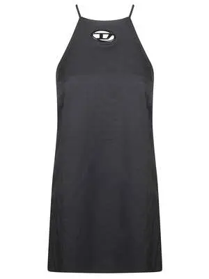 DIESEL® D-elma Logo-cutout Mini Dress - Nero