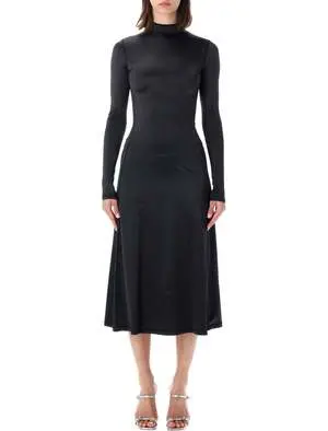 DIESEL® Knit Mini Dress With Knotted Waist - Nero