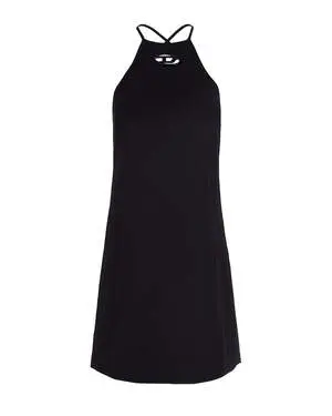 DIESEL® Ribbed Cotton Blend Mini Dress - Nero