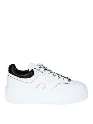 Hogan Leather H-stripes Platform Sneakers - Bianco