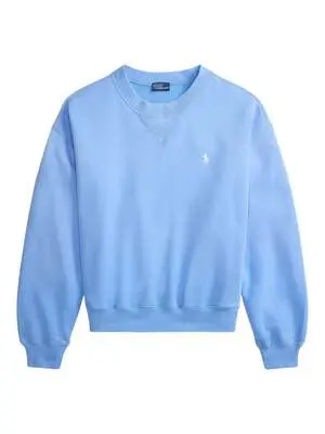 Ralph Lauren Lightweight Cotton Blend Crewneck Sweater - Light Blue