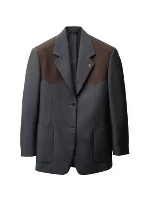 Versace Tailored Blazer With Notch Lapel - Grey