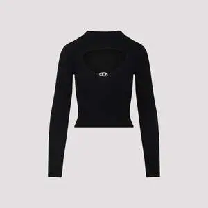 DIESEL® M-olina Ribbed Top - Black