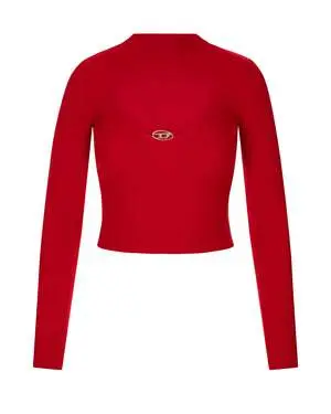 DIESEL® Ribbed Knit Cutout Top With Metallic Detail - 612formulared