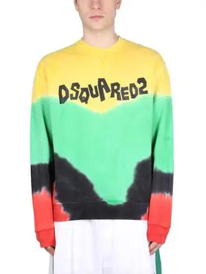 Dsquared2 Tie & Dye Crewneck Sweatshirt - Multicolour