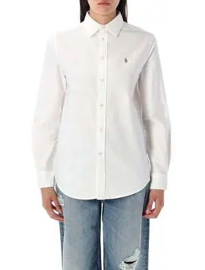 Polo Ralph Lauren Relaxed Fit Cotton Oxford Shirt Size - White