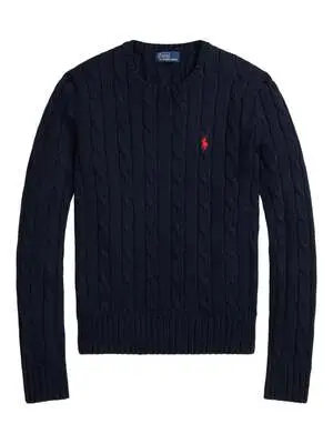 Polo Ralph Lauren Classic Cable Knit Crew Neck Sweater - Blu