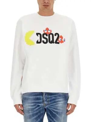 Dsquared2 Pac-man Graphic Sweatshirt - White