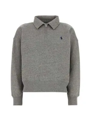 Polo Ralph Lauren Quarter-zip Pocket Sweater For Size - Grigio