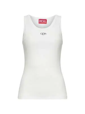 DIESEL® DIESEL Slim Fit Ribbed Cotton Tank Top Bianco