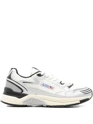 AUTRY Mesh Sneakers With Mirror Accents - Silver