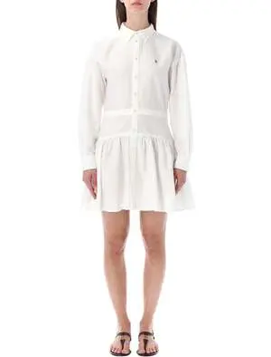 Polo Ralph Lauren Button-front Shirt Mini Dress - White