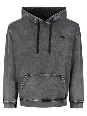 DIESEL® Hoodie With Raw-cut Back Patch - Nero