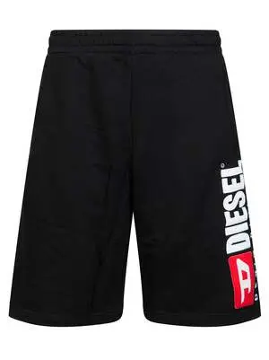 DIESEL® Bermuda Shorts With Logo Detail - Nero