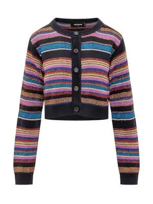 Dsquared2 Multicolor Striped Metallic Cardigan - 961