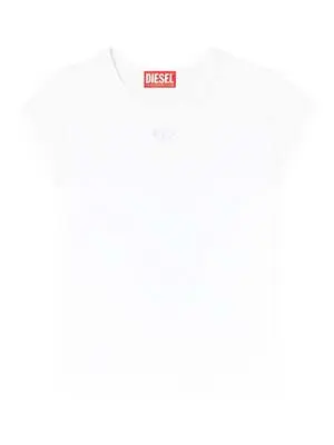 DIESEL® Slim Fit Round Neck T-shirt With Embroidered Logo