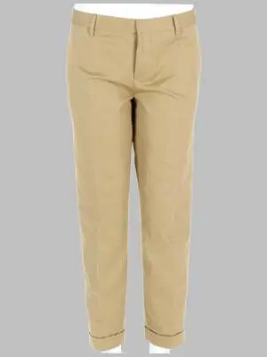Dsquared2 Tailored Cotton Blend Trousers With Stretch - Beige