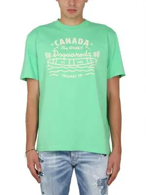 Dsquared2 Logo-print Cotton T-shirt - Green