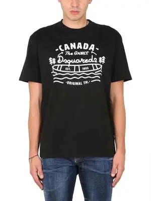 Dsquared2 Logo Print T-shirt - Black