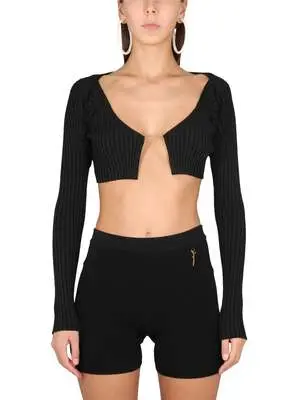 Jacquemus Slim Fit Knit Top - Black