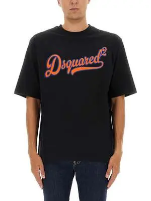 Dsquared2 Loose Fit Sponge Patch T-shirt - Black