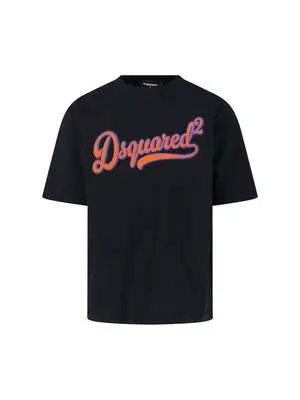 Dsquared2 Loose Fit Sponge Patch T-shirt - Black
