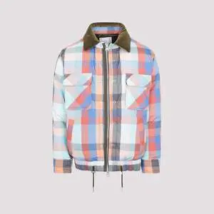 Sacai Check-pattern Zip-up Bomber Jacket - Multicolour