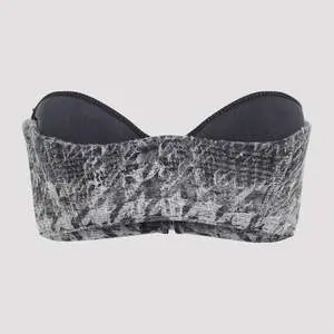 DIESEL® Textured Jacquard Bustier Top - Black