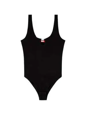 DIESEL® Ribbed Stretch Scoop Neck Cut-out Tail Top