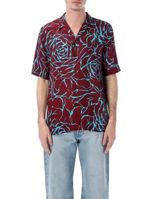 Dries Van Noten Boxy Fit Shirt In Cotton Poplin, With Revere Collar And Chest Patch Pocket - Purple
