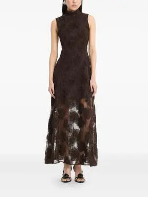 ROTATE BY BIRGER CHRISTENSEN High Neck Mini Dress - Marrone