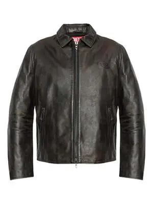 DIESEL® Leather Moto Jacket - Black