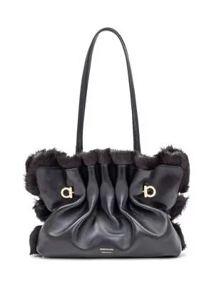 FERRAGAMO Soft Leather Tote Bag Mini Size