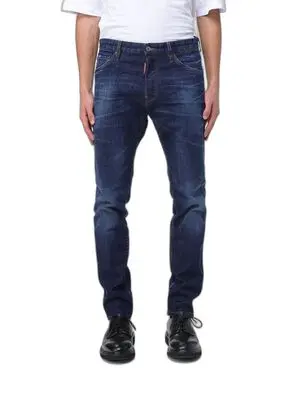 Dsquared2 Dark Clean Wash Teddy Jeans - Blue