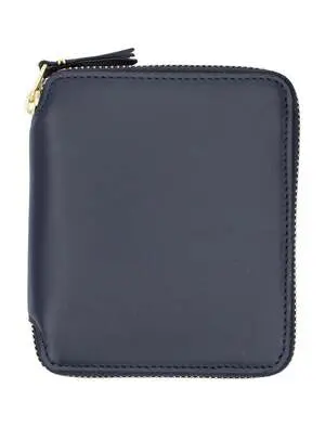 Comme Des Garçons Zipped Leather Wallet - Blue